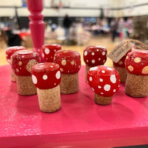 Mushroom Christmas Ornament Made From Upcycled Champagne Cork, Cork ...