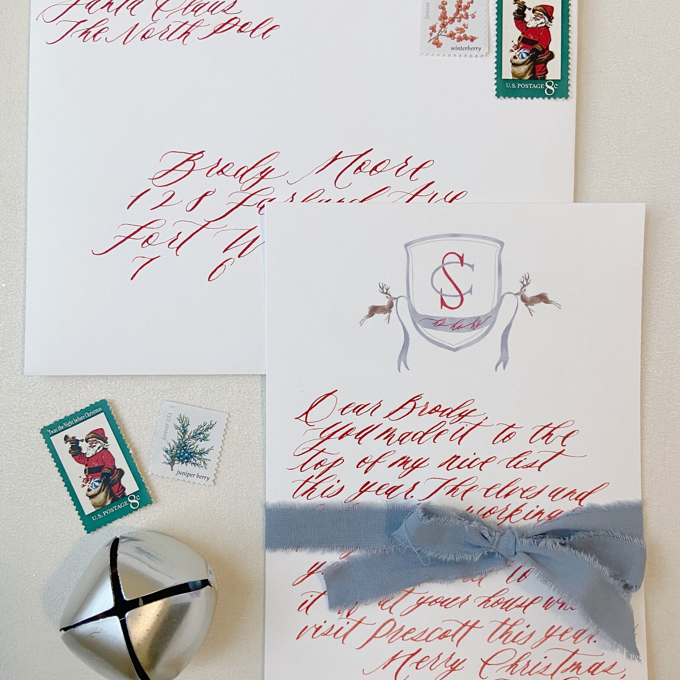 Handwritten Personalized Letter From Santa | Calligraphy Letter From ...