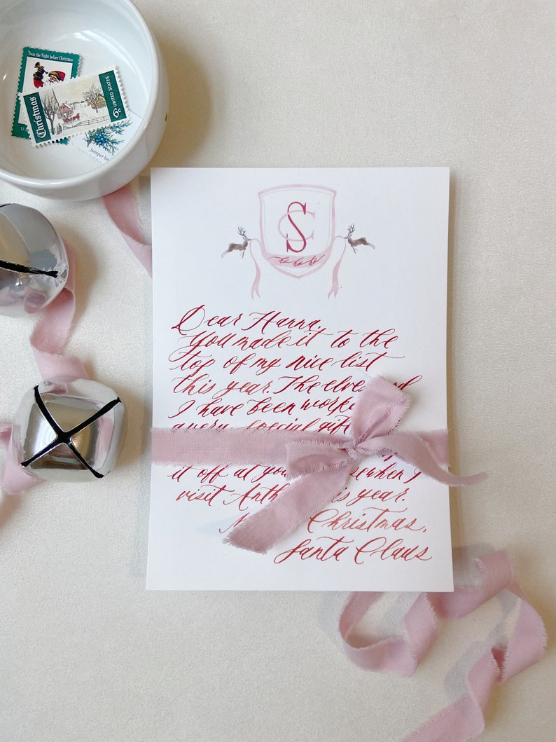 Handwritten Personalized Letter From Santa | Calligraphy Letter From ...