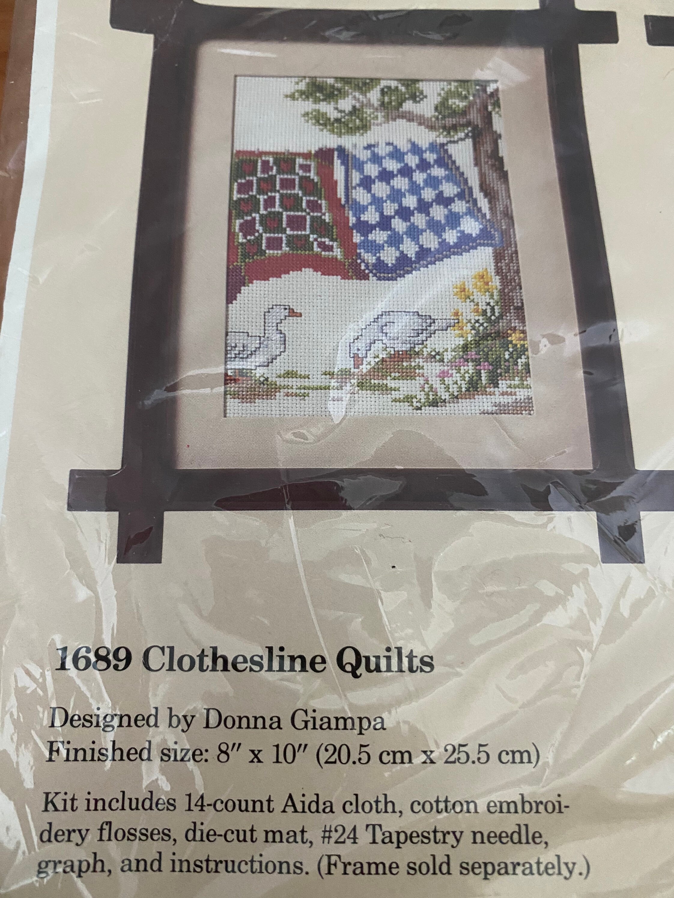 1988 CREATIVE CIRCLE Cross Stitch Clothesline Quilts Kit 1689 ...