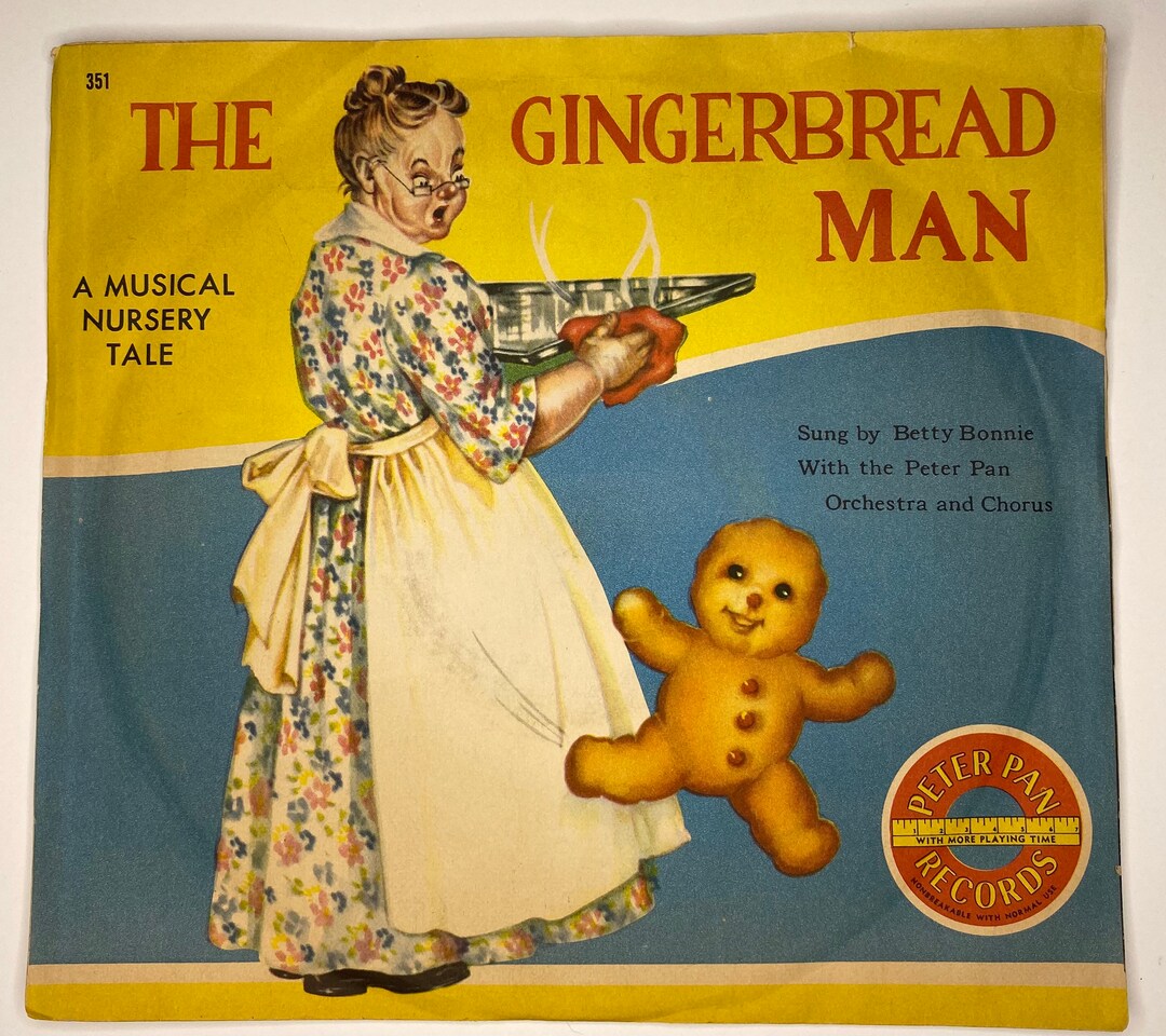 1953 Peter Pan Records 45RPM 7 Red the Gingerbread Man a Musical ...