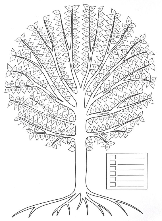 Coloring Weather Tree Tracker Paper, Party & Kids etna.com.pe