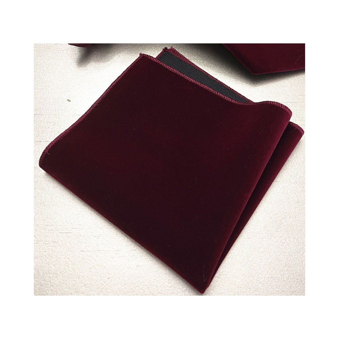 Velvet Pocket Square 10 Inch Burgundy Wine - Etsy