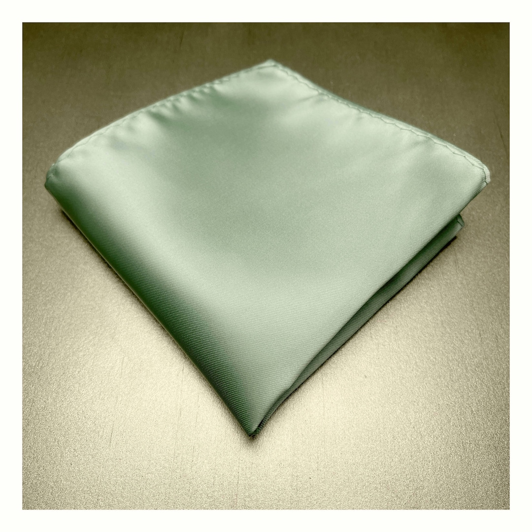 Pastel Green Light Sage Solid Pocket Square Wedding - Etsy