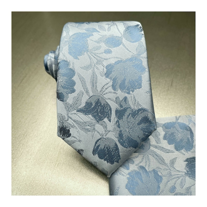 Dusty Blue Floral Tie - Etsy