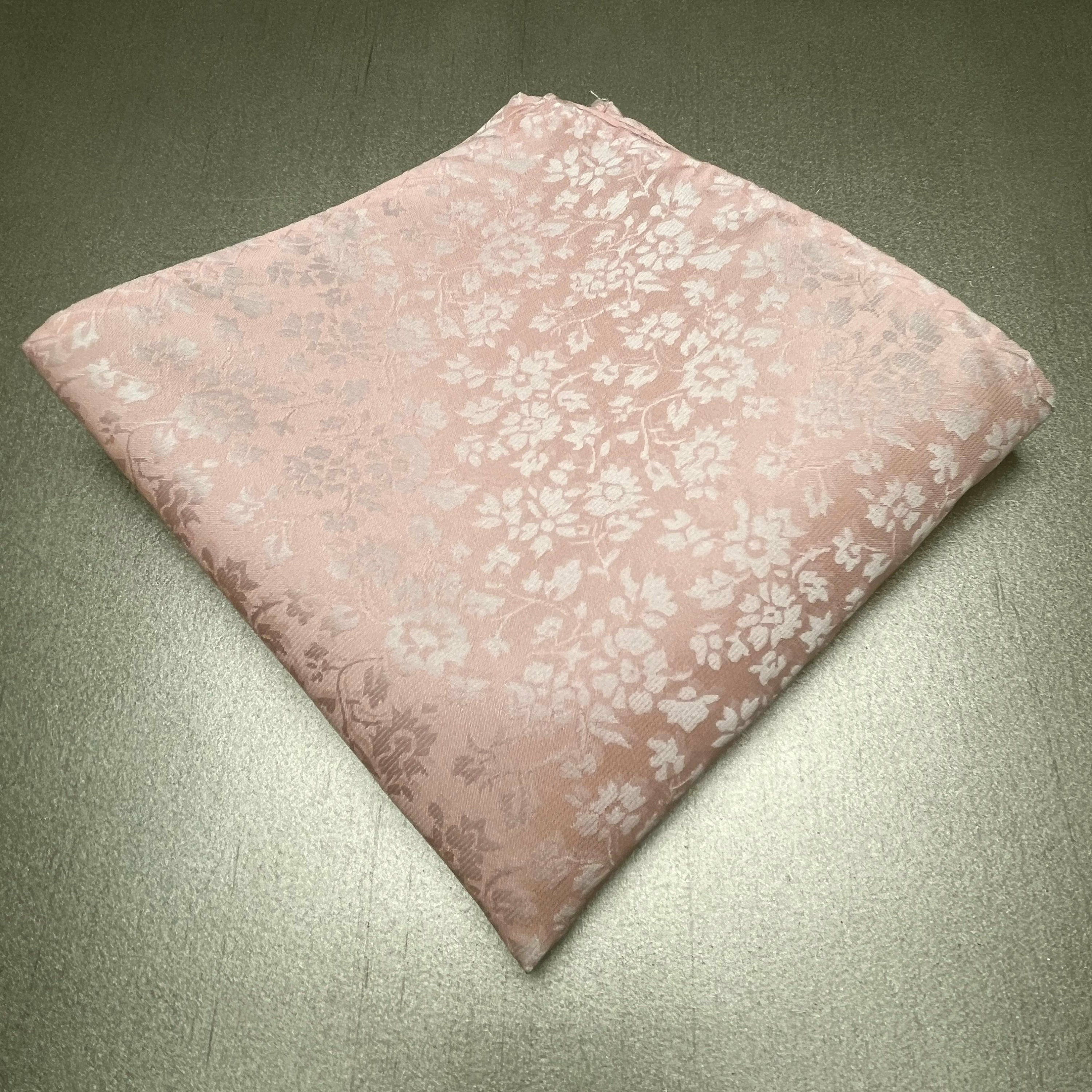 Floral Pastel Pearl Blush Classic Self Tie Neck Tie and Pocket Square ...