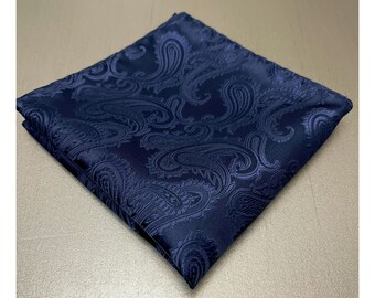 Solid Navy Pocket Square Wedding Hanky in Navy Blue Satin Finish Solid ...