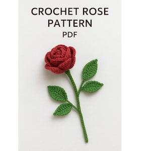 Realistic Crochet Rose Pattern – PDF Instant Download - Etsy