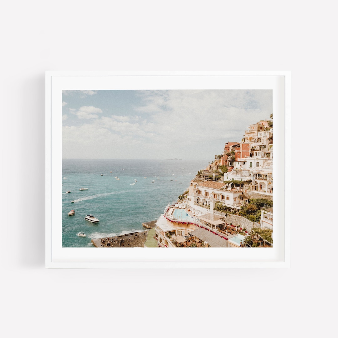Positano Print, Italy Wall Art, Amalfi Coast Framed Print, Positano ...