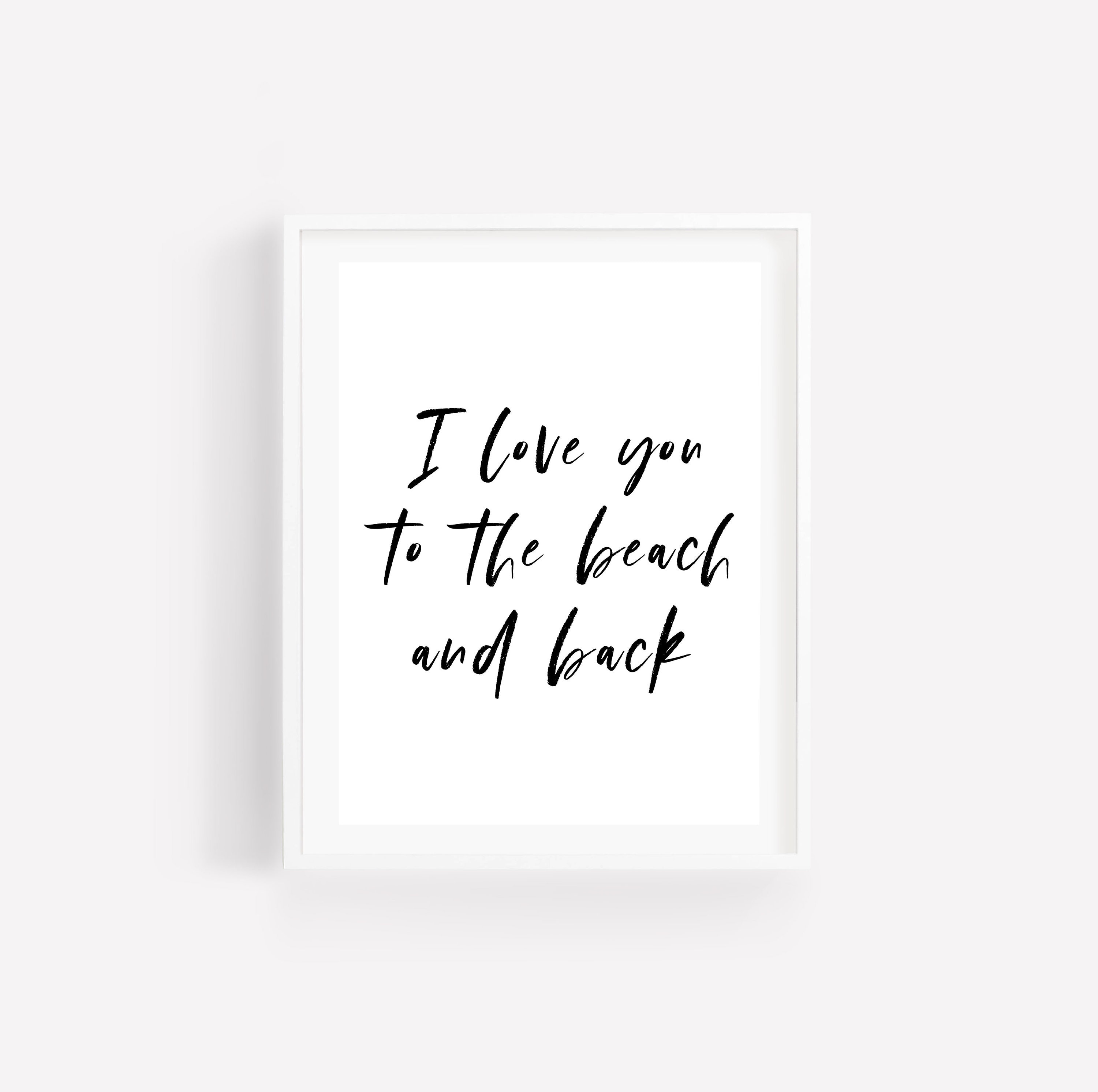 Beach Quote Print, Typography Print, Beach Quote Wall Art, Boho Print ...