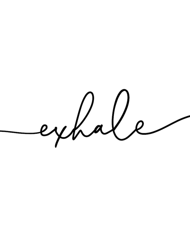 Inhale Exhale Printable Wall Art, Bedroom Wall Art, Set of Two Prints ...