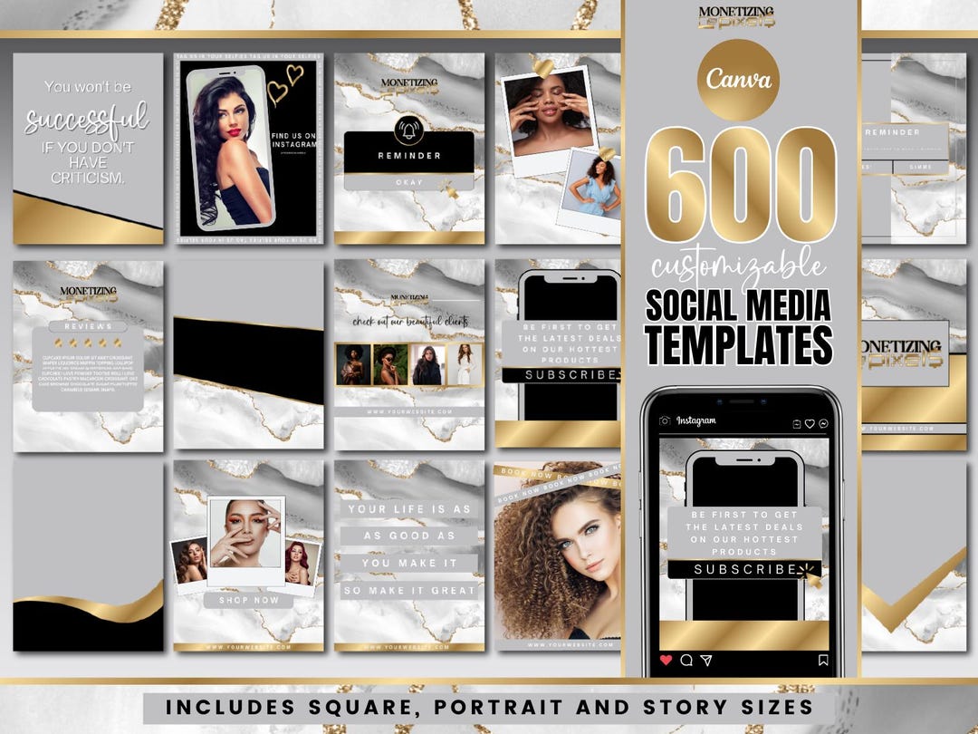 600 Social Media Templates Canva - New Instagram Feed Templates - IG ...