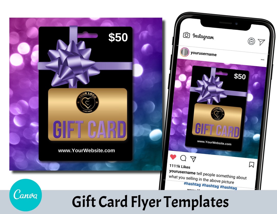 DIY Social Media Flyer, Gift Card Flyer Canva Template, Boutique ...