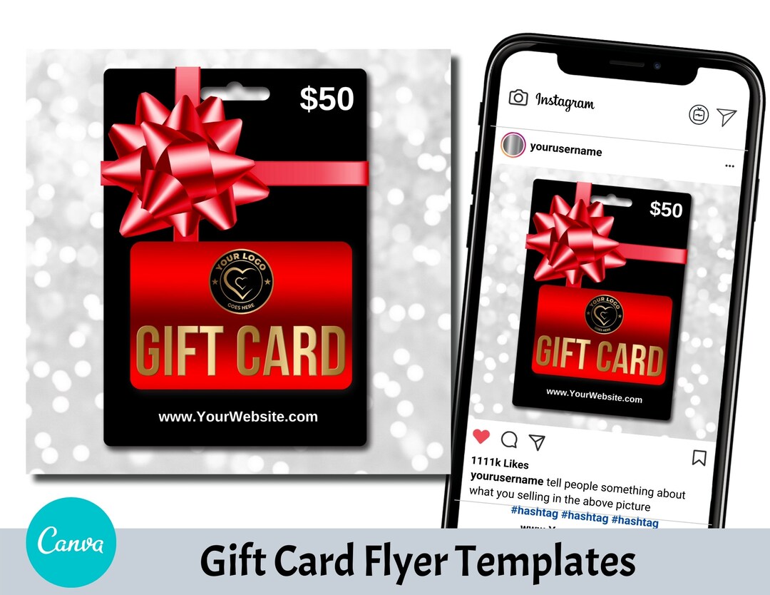 DIY Social Media Flyer, Gift Card Flyer Canva Template, Boutique ...