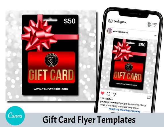 DIY Social Media Flyer Gift Card Flyer Canva Template - Etsy