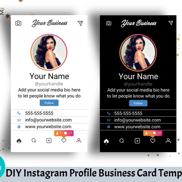 Instagram Profile Business Card - Etsy