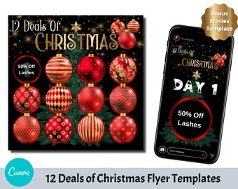 Social Media Flyer, Raffleflyer Canva Template, Christmas Raffle ...