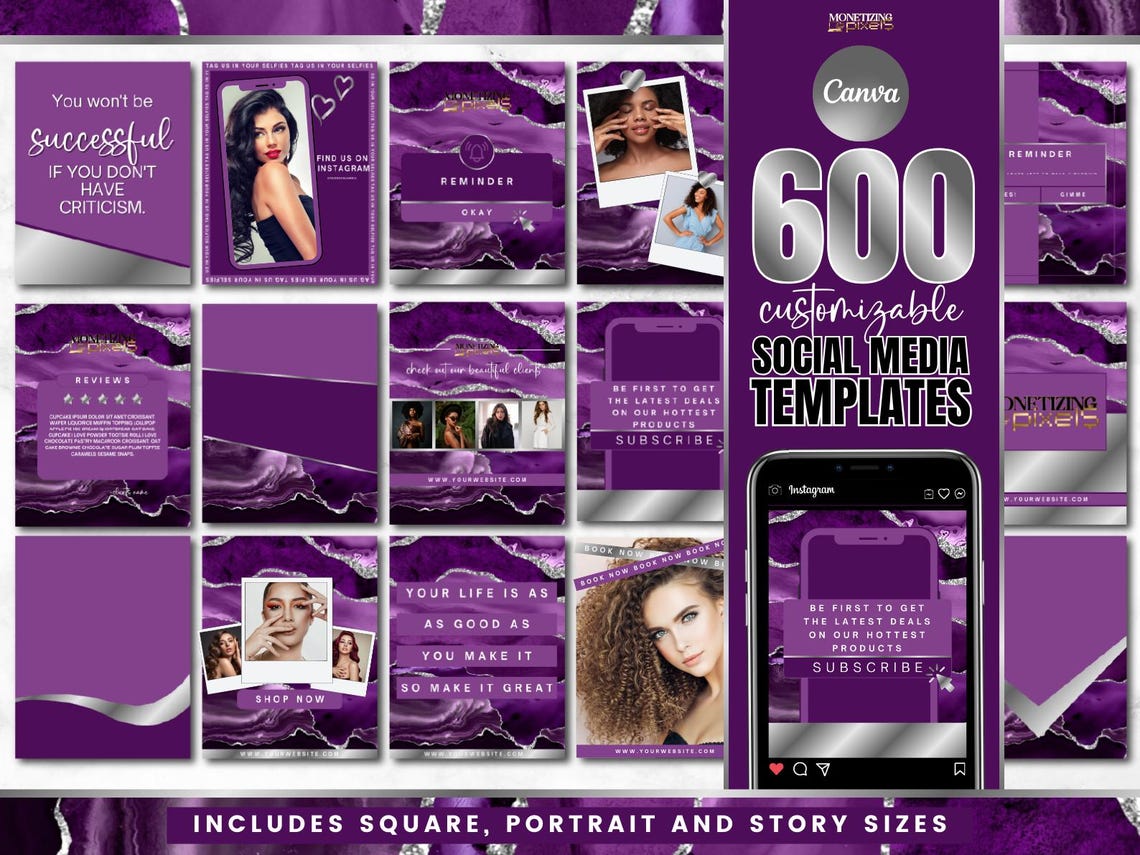 600 Social Media Templates Canva - New Instagram Feed Templates - IG ...