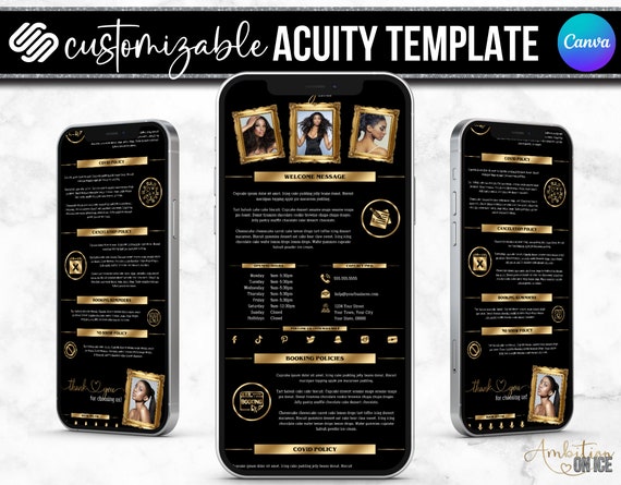 Acuity Scheduling Template Beauty Acuity Site DIY Acuity - Etsy