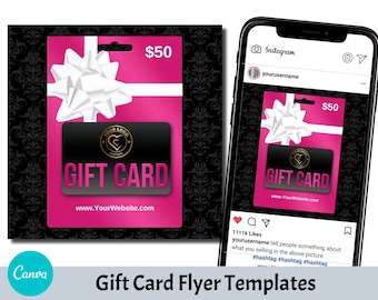 DIY Social Media Flyer, Gift Card Flyer Canva Template, Boutique ...