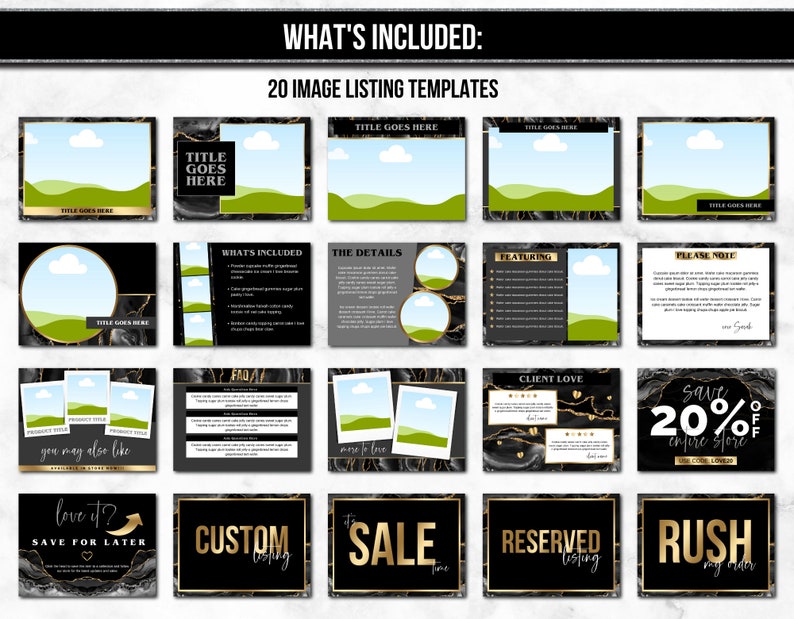 Editable Etsy Shop Kit Canva Templates Banner Set Canva - Etsy