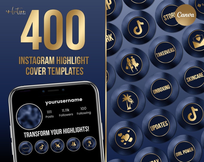 Gold Instagram Highlight Icons / Instagram Story Covers / Gold - Etsy