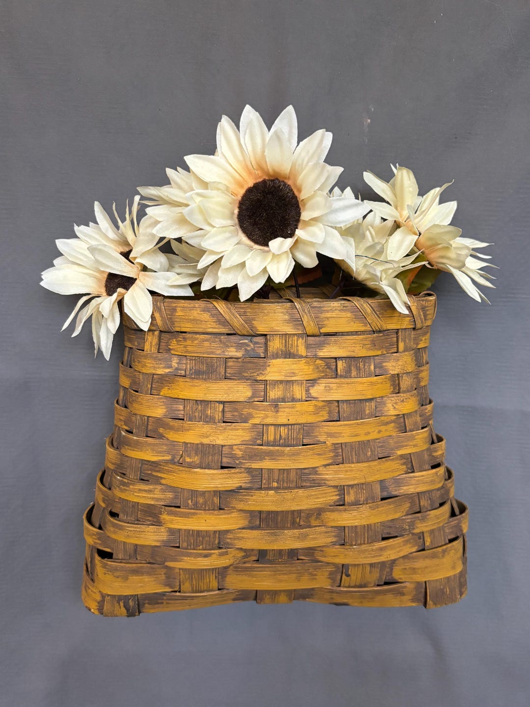 Primitive Basket French Wall Hanging Basket Decor, Gift for Holidays ...