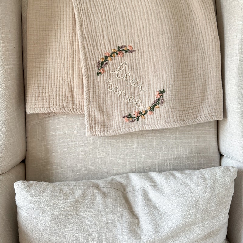 Embroidered Blanket - Etsy