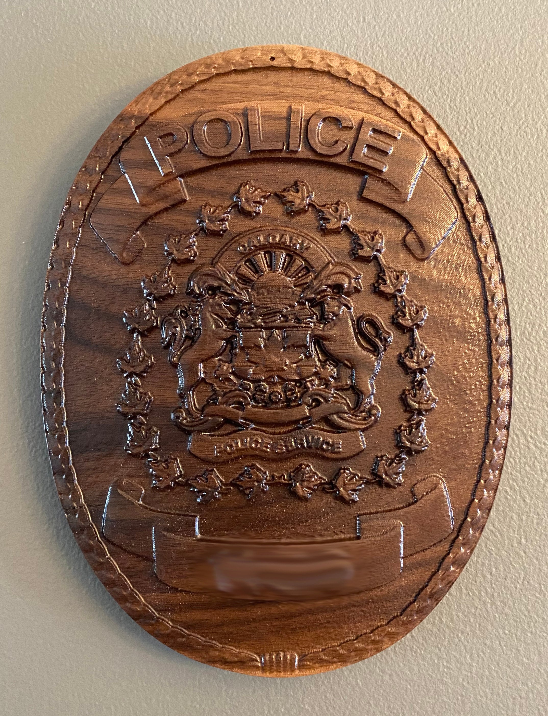 Calgary Police Wooden Badge - Etsy UK