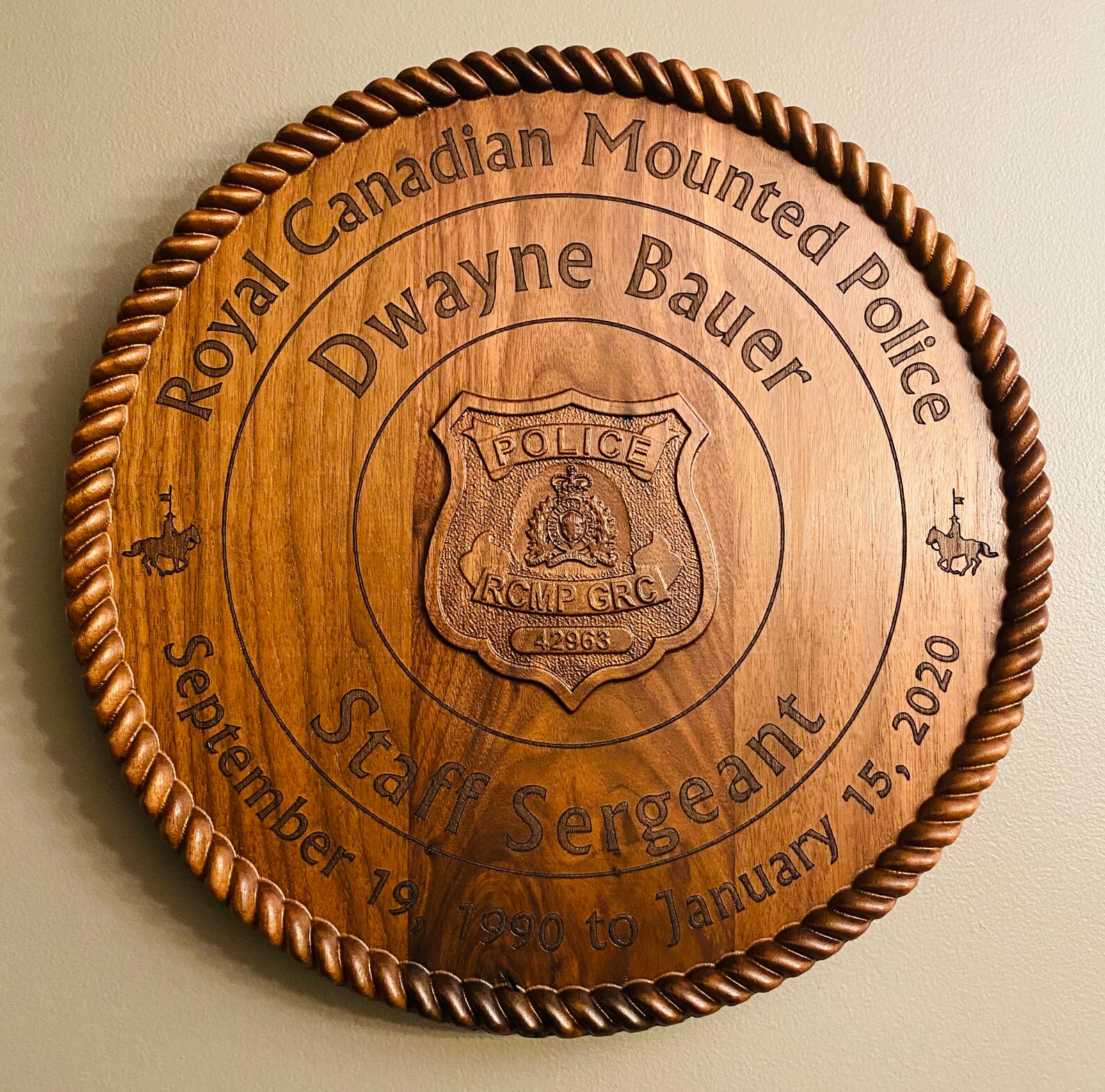 RCMP Retirement Plaque - Etsy