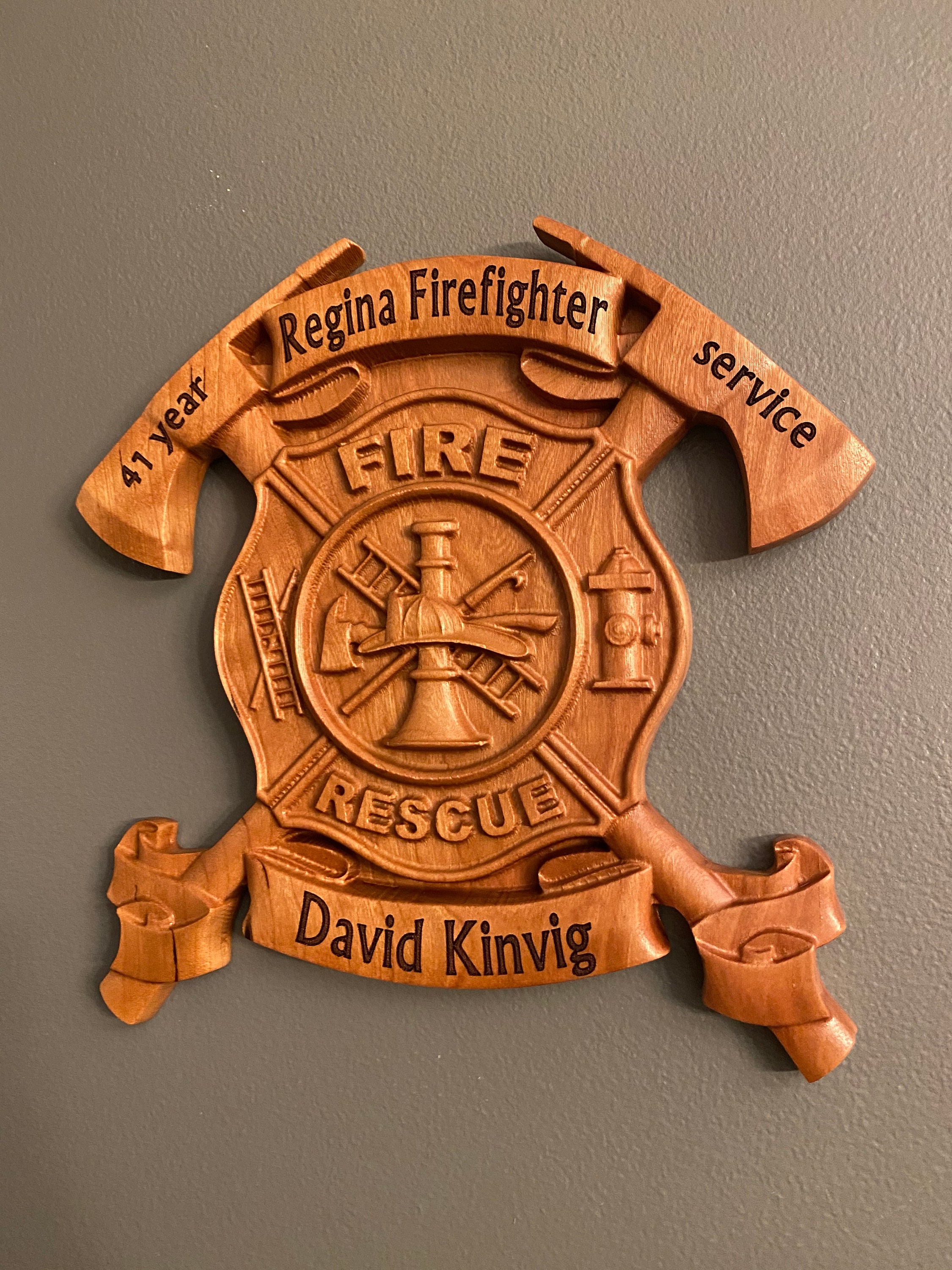 Firefighter Plaque | Etsy Canada