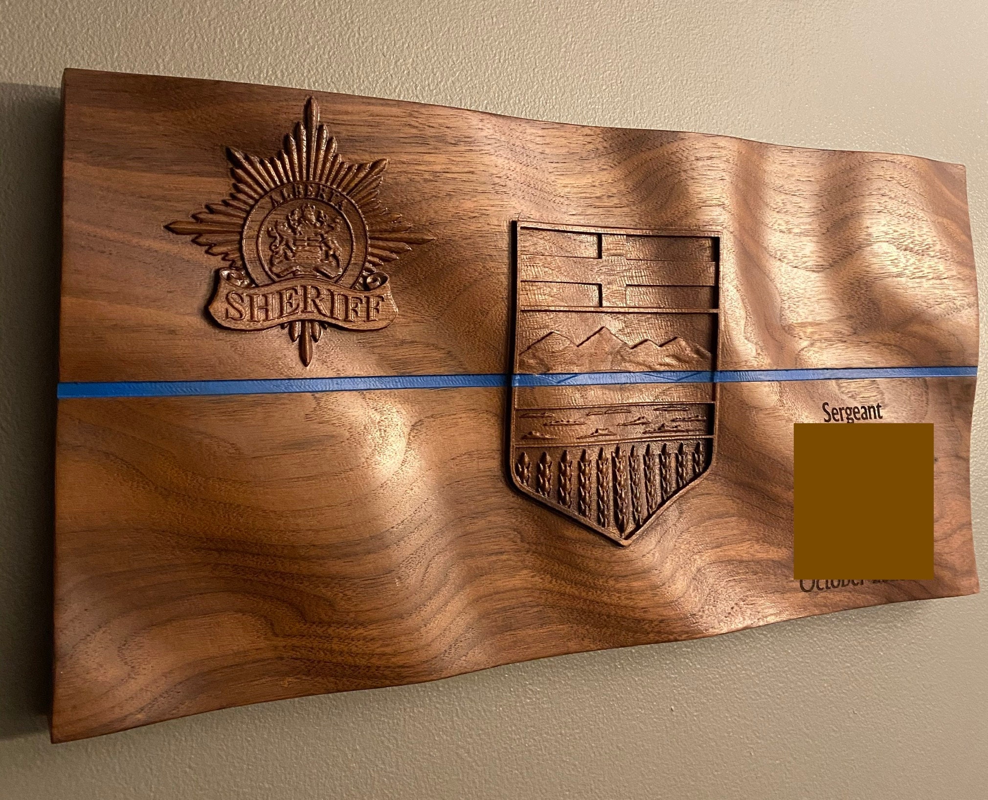 Canadian Police Blue Line Flag - Etsy