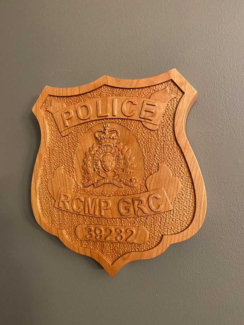 RCMP Wooden Badge | Etsy