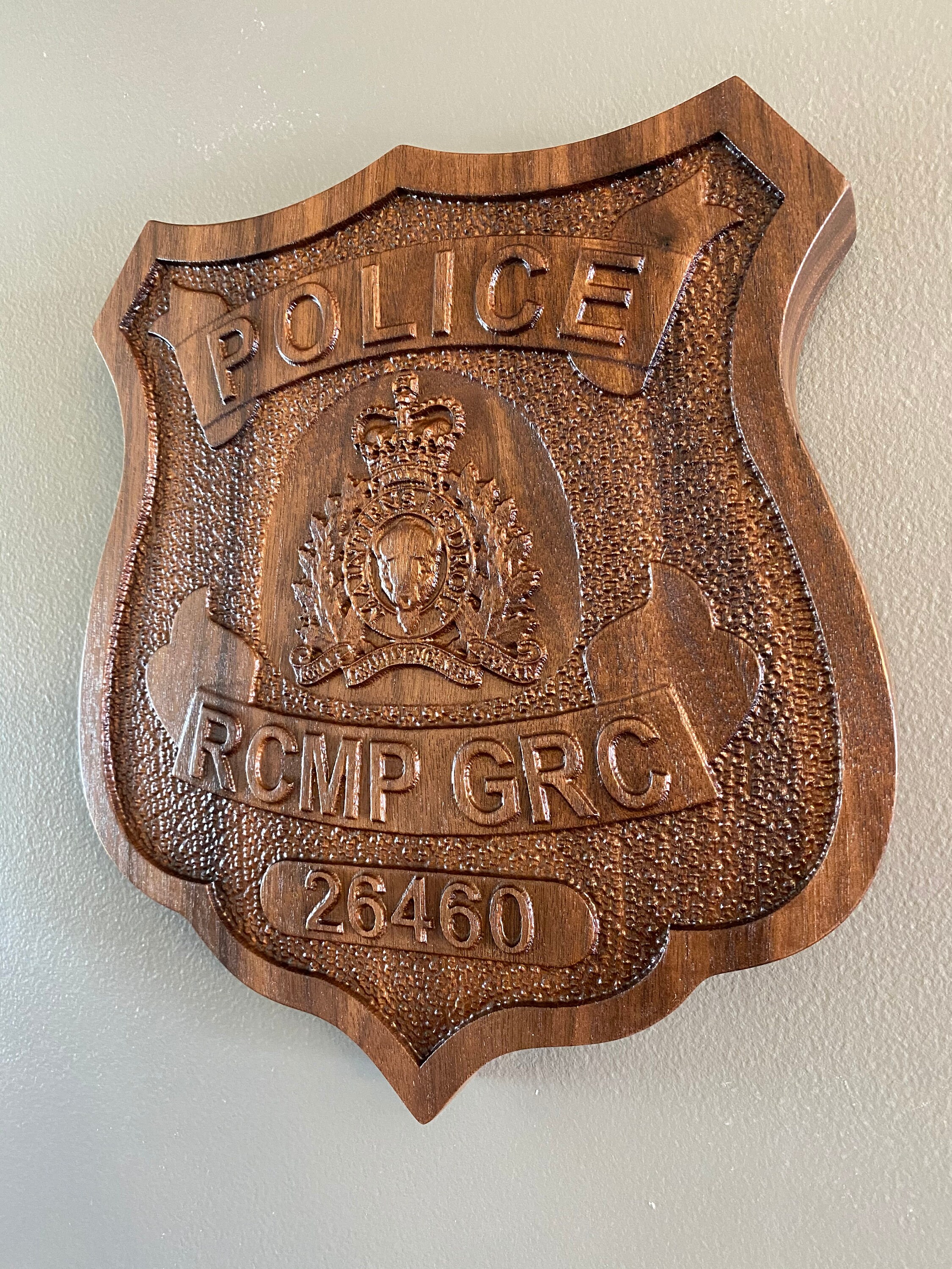 RCMP Wooden Badge - Etsy