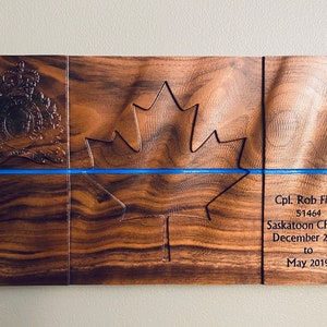 RCMP Canadian Flag Plaque - Etsy Canada