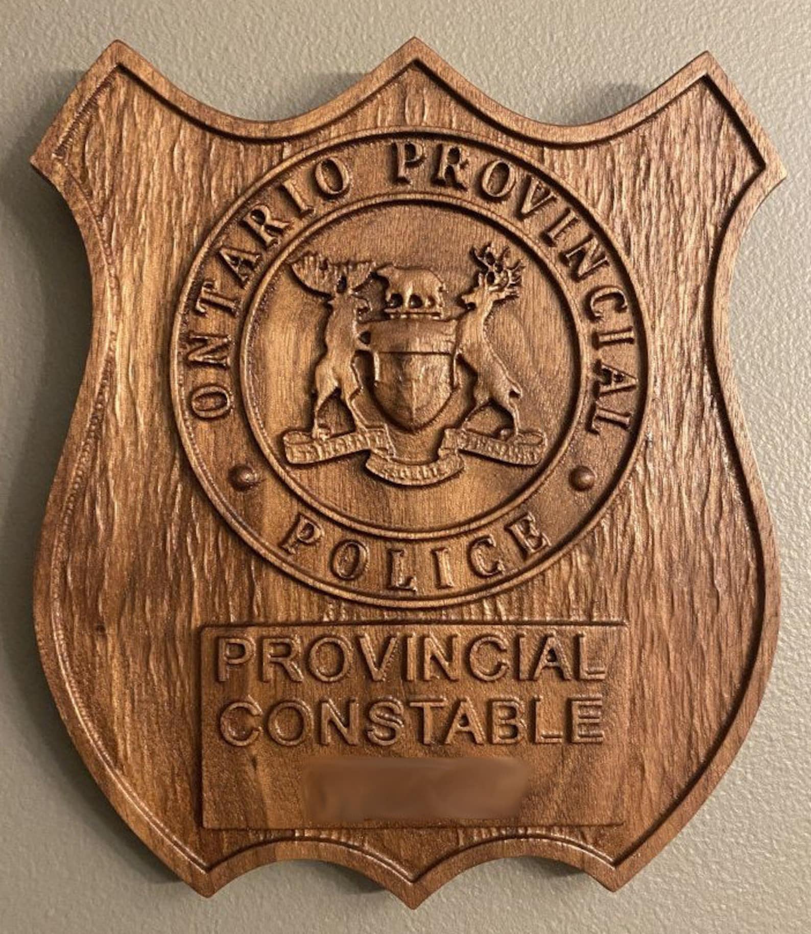 Ontario Provincial Police Wooden Badge - Etsy
