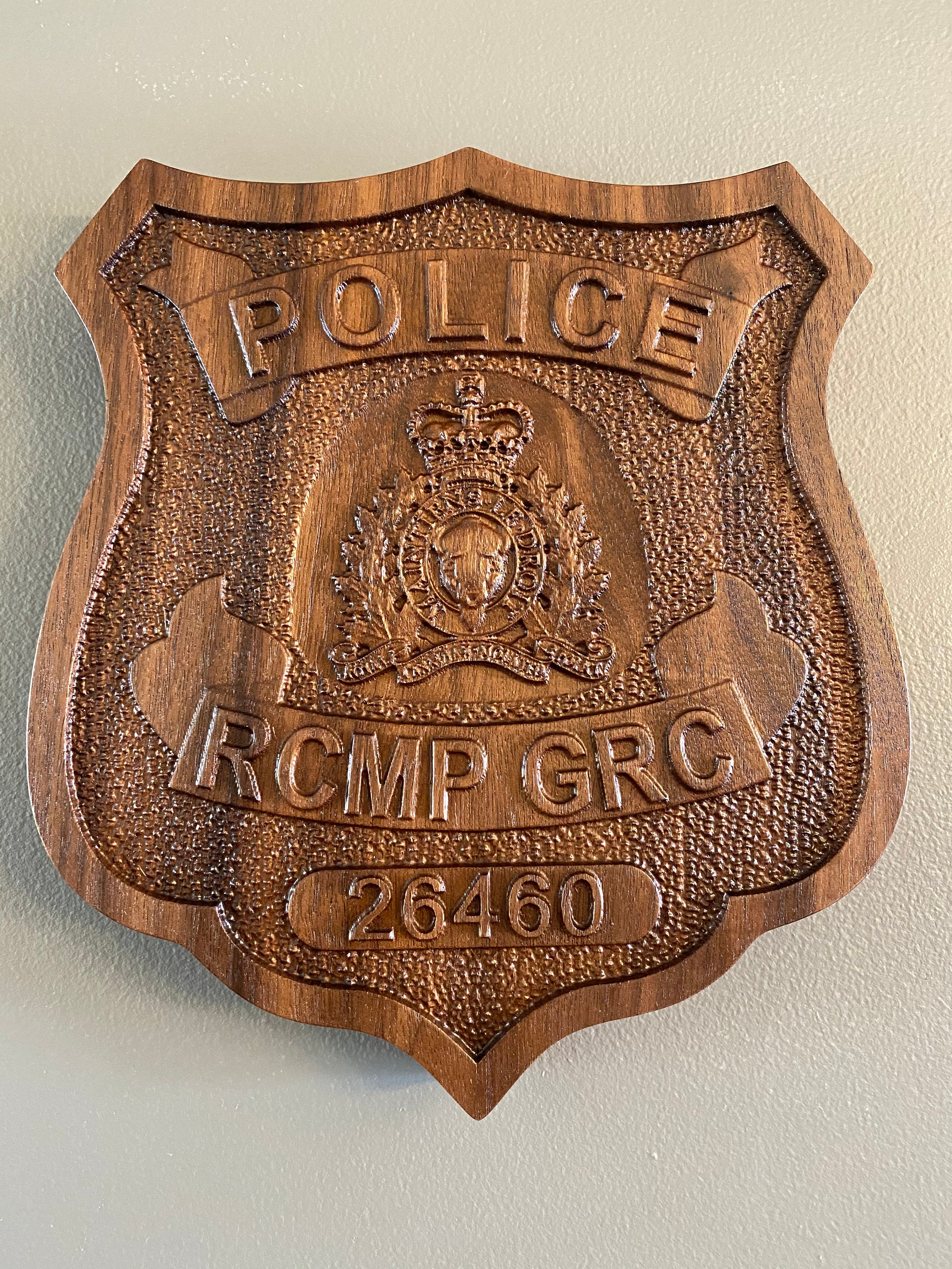 RCMP Wooden Badge - Etsy