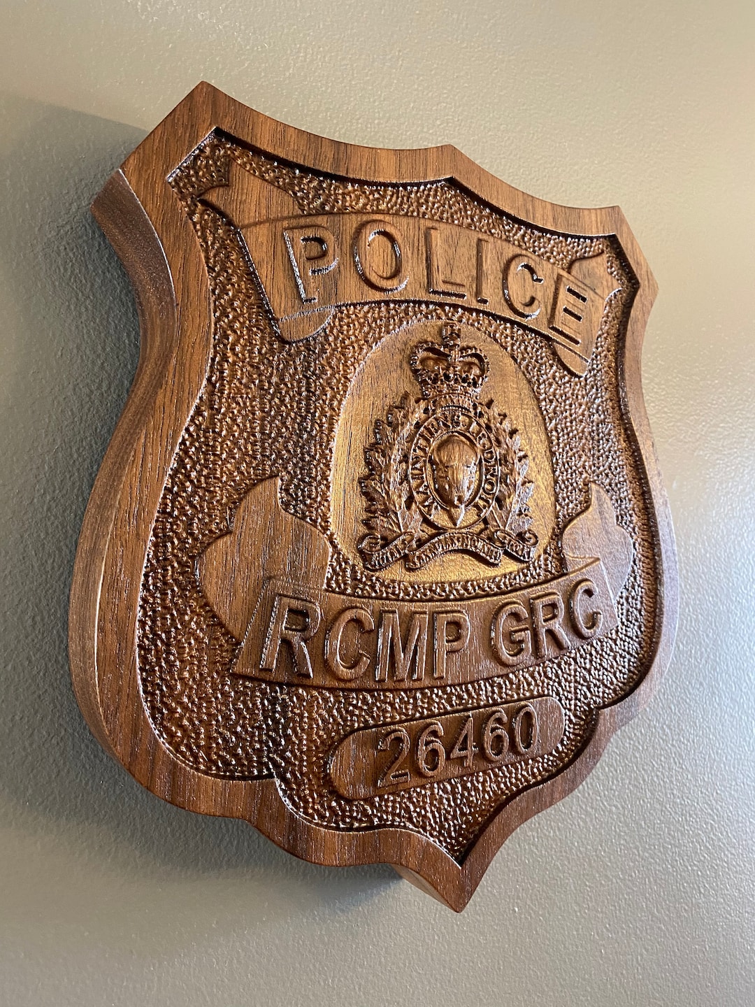 RCMP Wooden Badge - Etsy