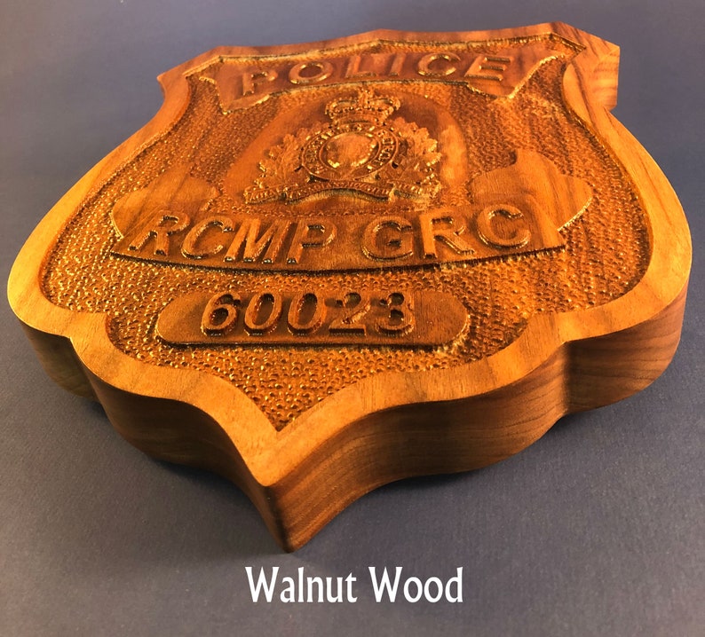 RCMP Wooden Badge | Etsy