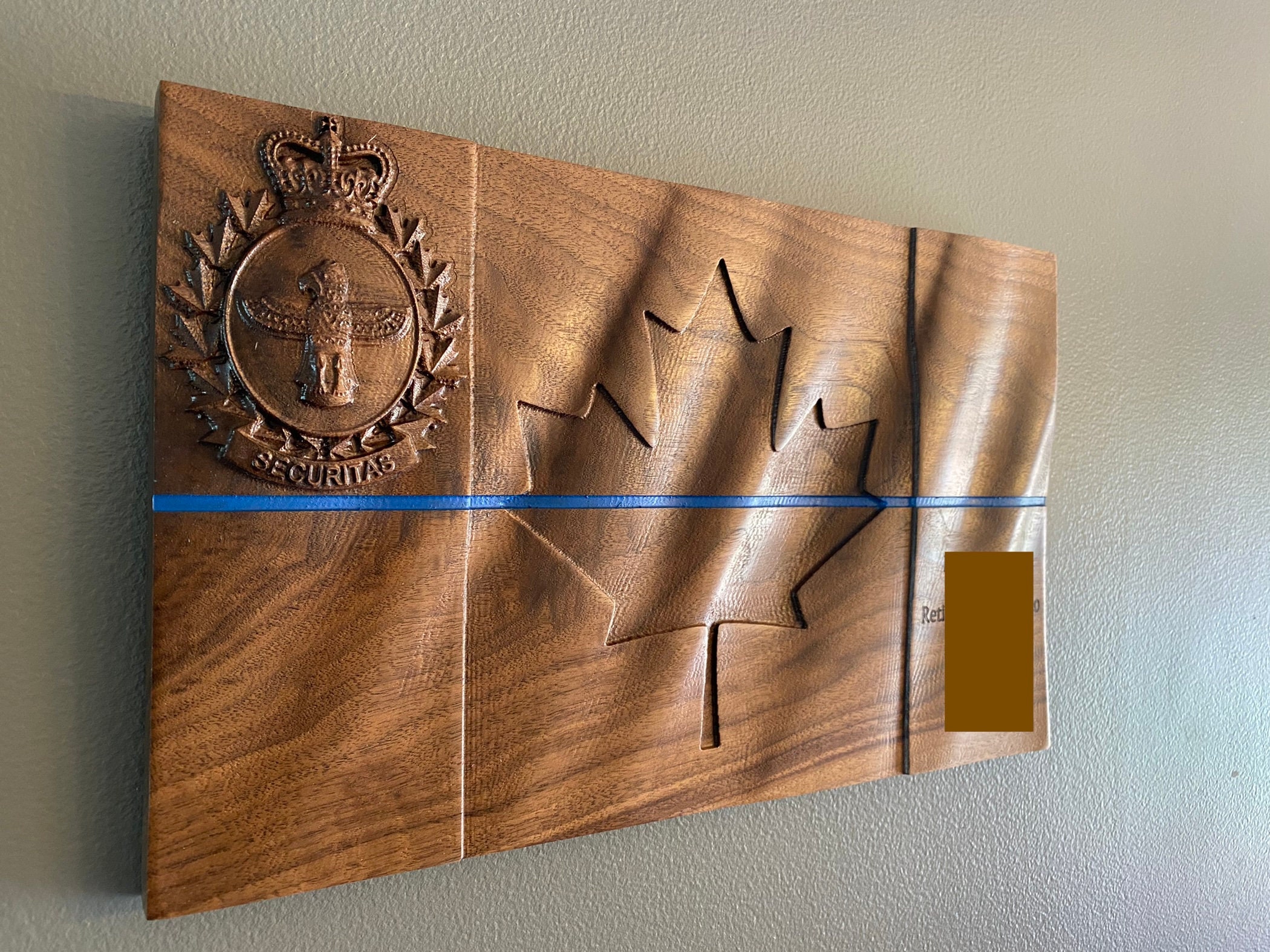 Canadian Police Blue Line Flag - Etsy