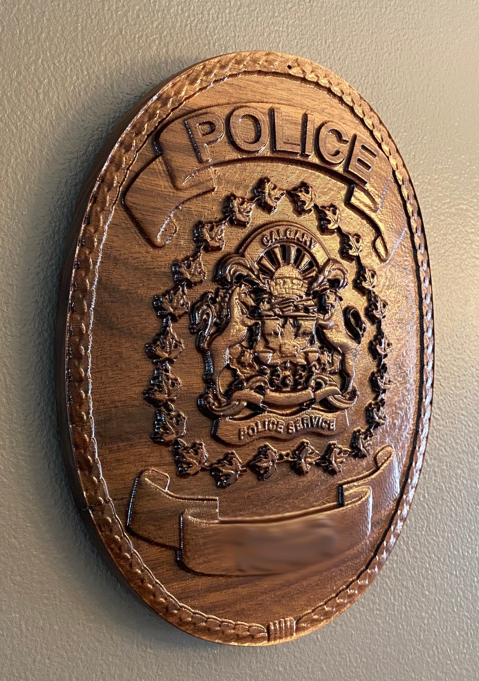 Calgary Police Wooden Badge - Etsy UK