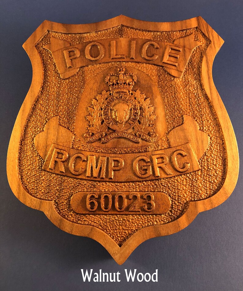 RCMP Wooden Badge | Etsy