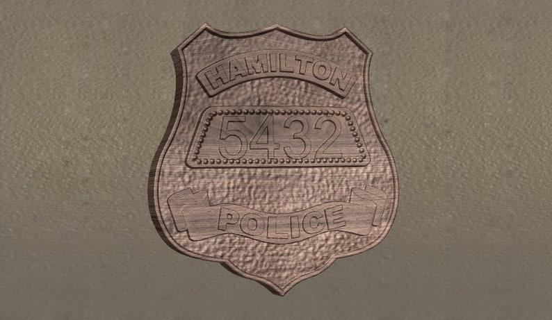 Hamilton Police Wooden Badge - Etsy