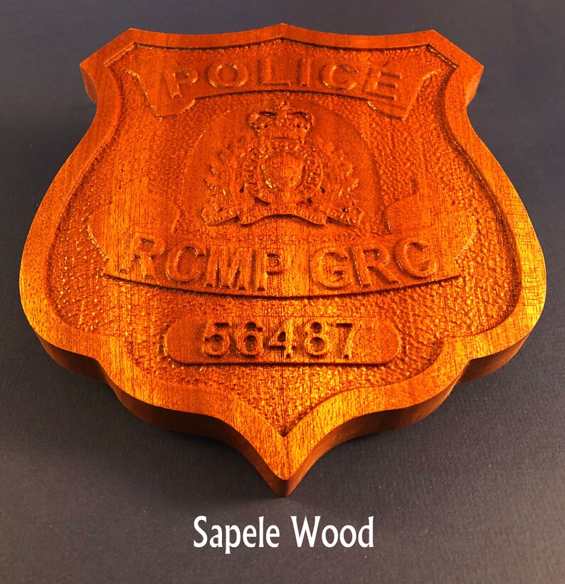 RCMP Wooden Badge | Etsy