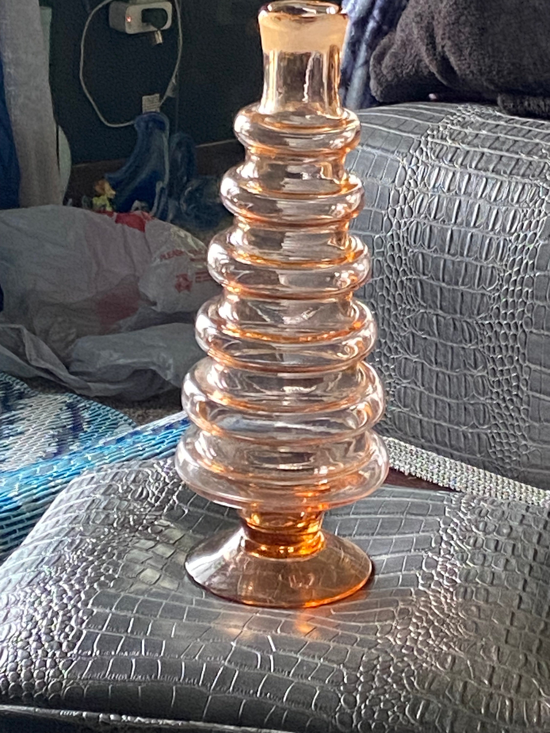 Rare Mid Century Bischoff Ribbed Glass Decanter Vase - Etsy