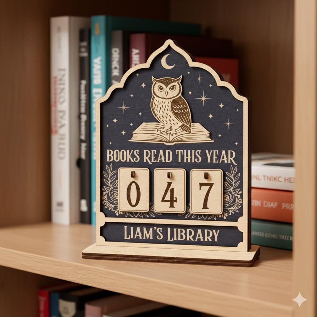 Personalized Reading Tracker Sign, Custom Books Read Display for Book ...