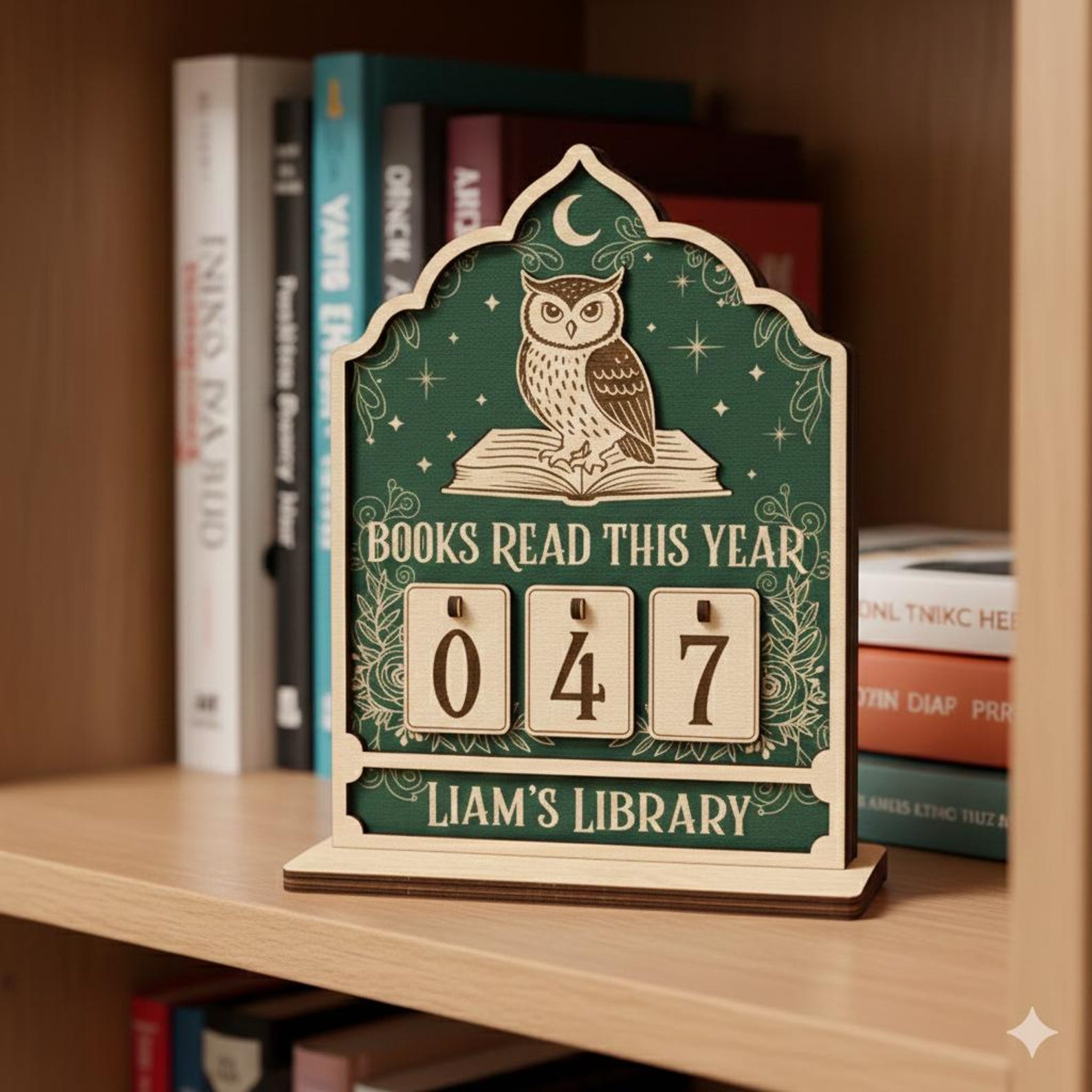 Personalized Reading Tracker Sign, Custom Books Read Display for Book ...