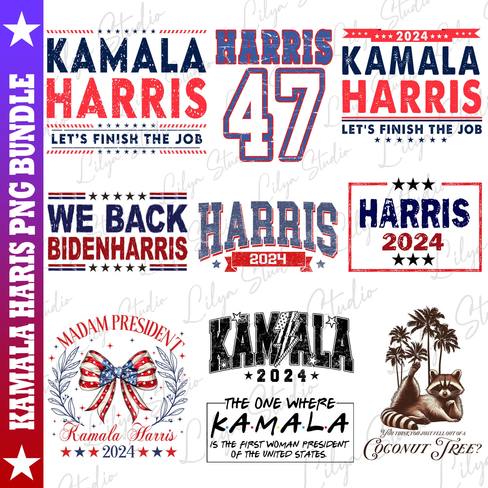 Kamala Harris PNG Bundle, Kamala Harris President PNG, Kamala for ...
