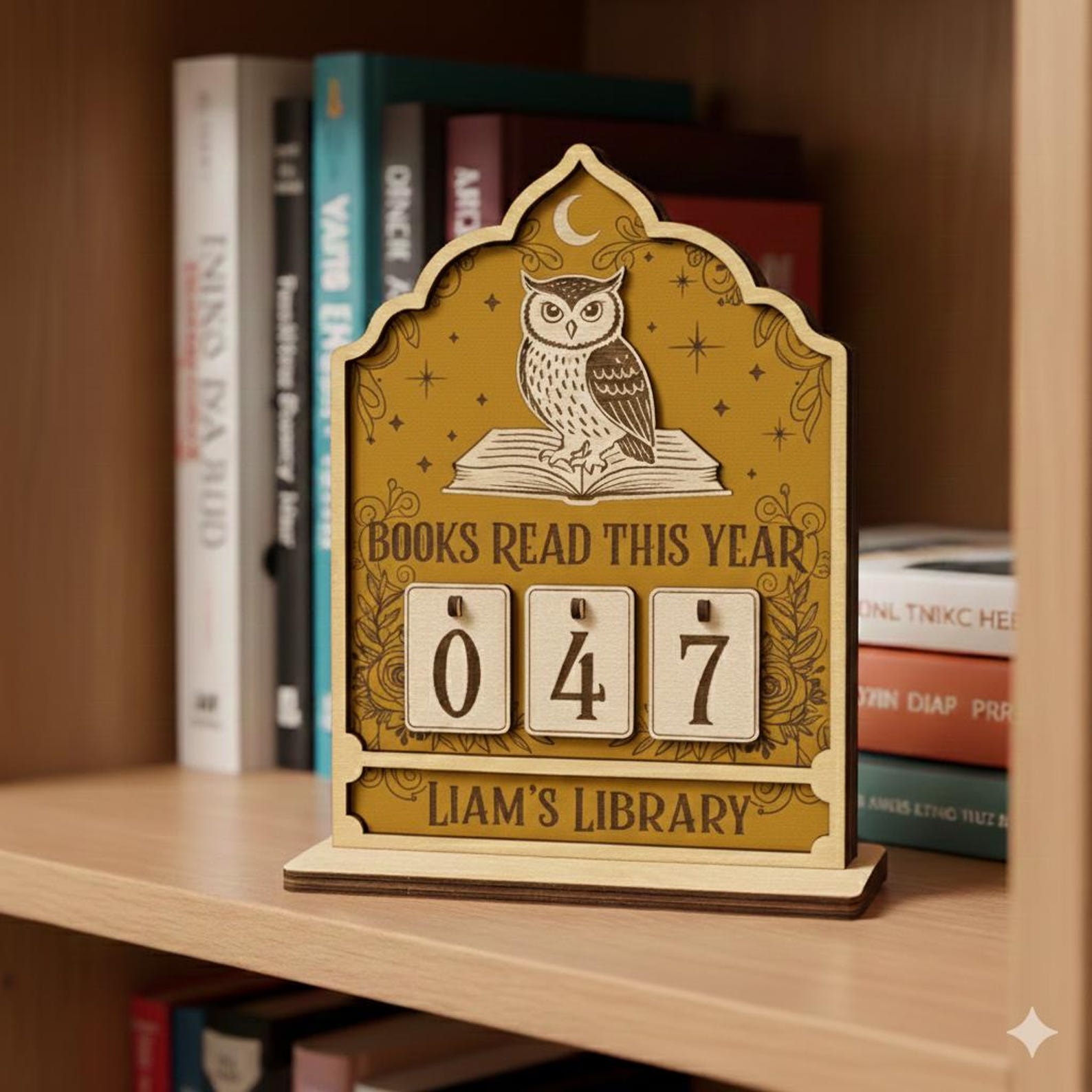 Personalized Reading Tracker Sign, Custom Books Read Display for Book ...