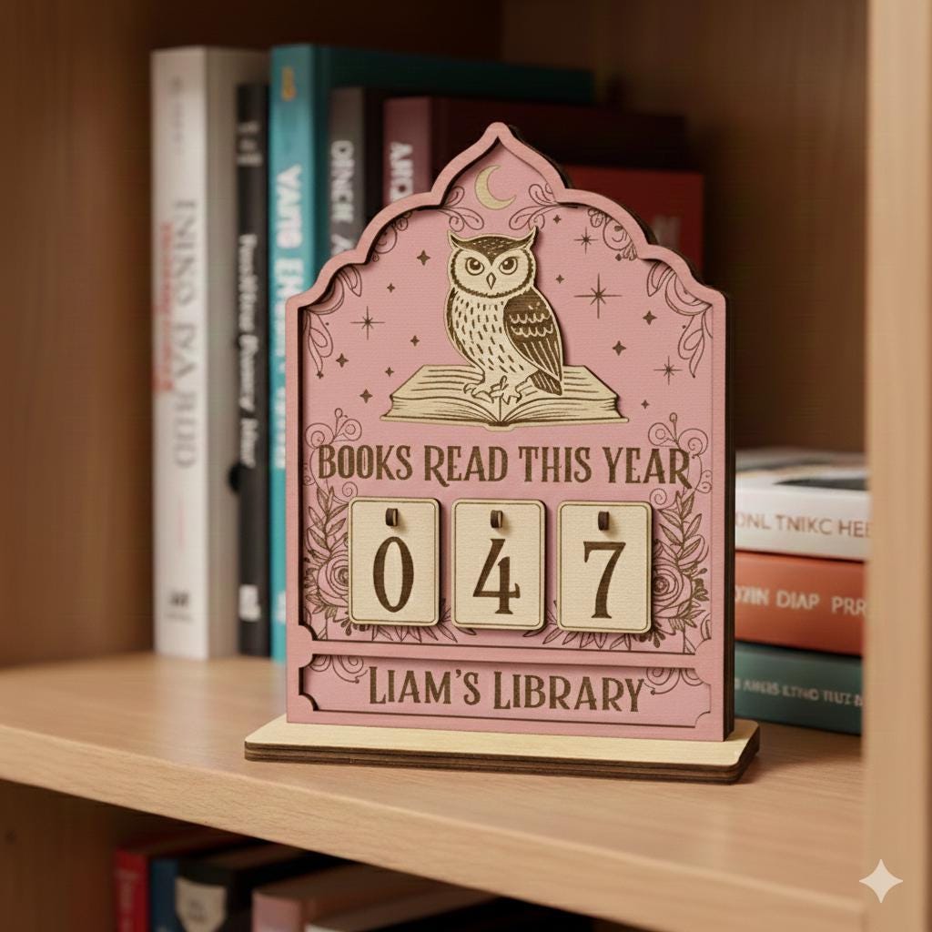 Personalized Reading Tracker Sign, Custom Books Read Display for Book ...